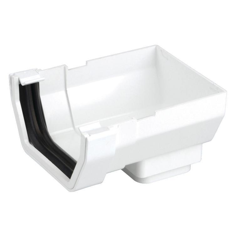 Osma Squareline 4T807 Guttering And Rainwater Gutter White Stop End