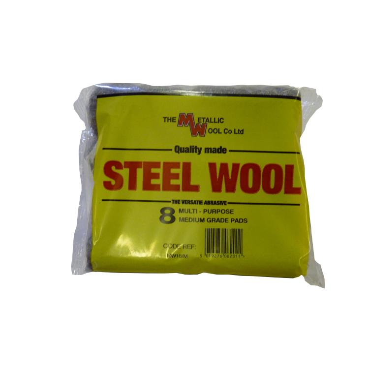 Metallic Wool Steel Pads (Pack of 8) – Supplieddirect.co.uk