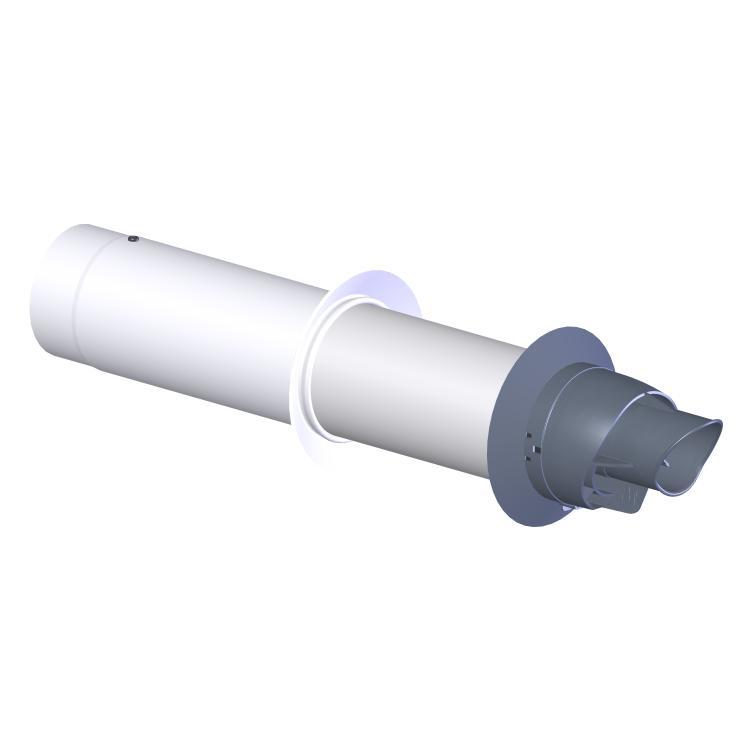 Viessmann Vitodens Horizontal Telescopic Boiler Flue Kit Diameter