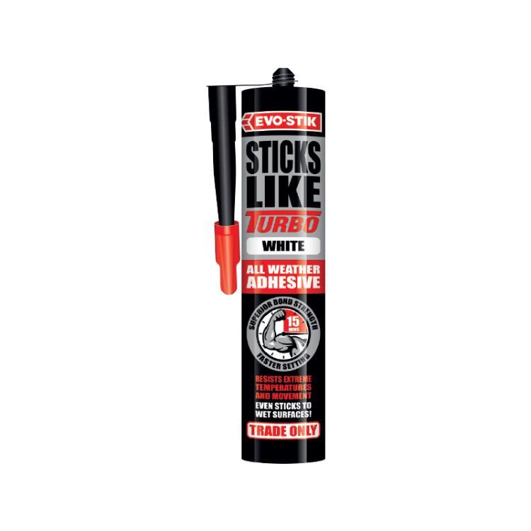 Evo-Stik Sticks Like Turbo Trade Only All Weather White Adhesive 290ml ...