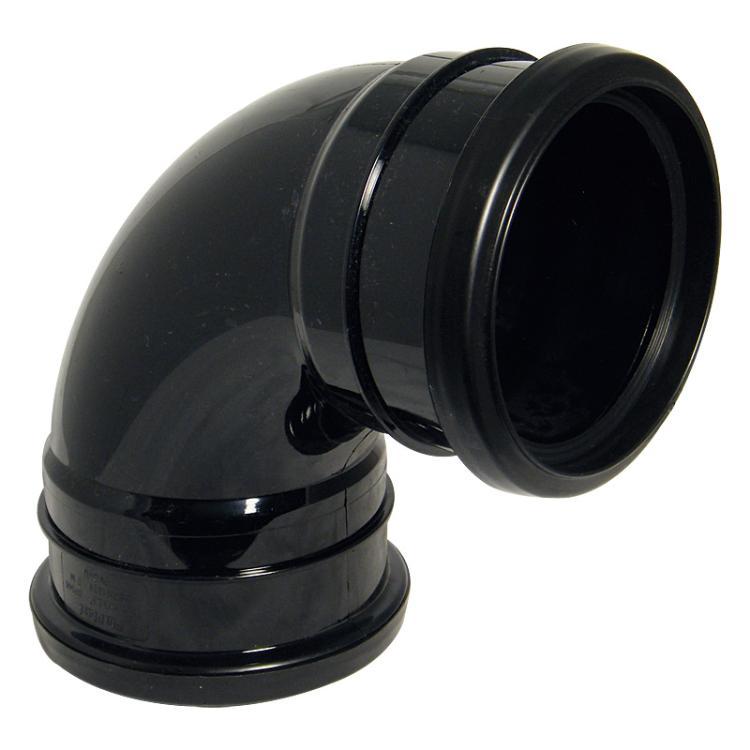 Floplast 110MM PVC-U bend 90 Degree Black (SP161B) – Supplieddirect.co.uk